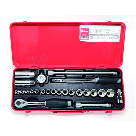 3 8 Socket Set In Case 25 Pcs