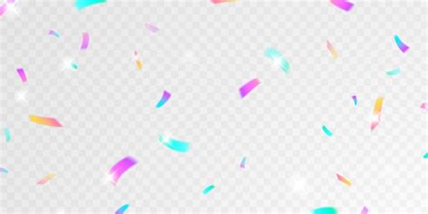 투명한 콘페티 배경 다채롭고 아름답고 우아한 반이는 빛 효과 터 프리미엄 벡터