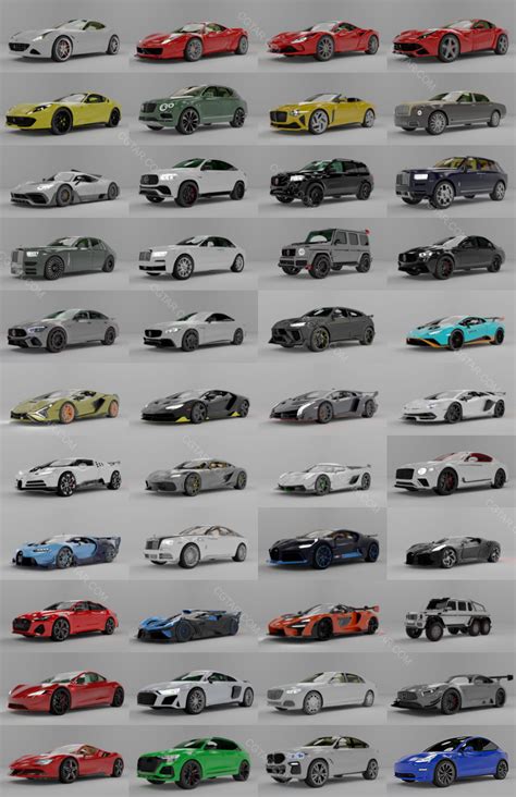 Blender 90多辆超酷跑车汽车三维模型资产库插件car Teleporter V1 0 8 Cgtar Cg艺站