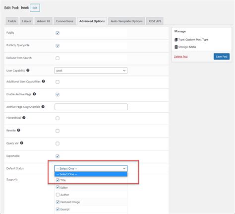 Pods 28 Bug Default Post Status Is Empty For Post Type Pods · Issue 6164 · Pods Framework