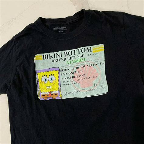 Spongebob Squarepants Bikini Bottom Driver License T Shirt Nickelodeon