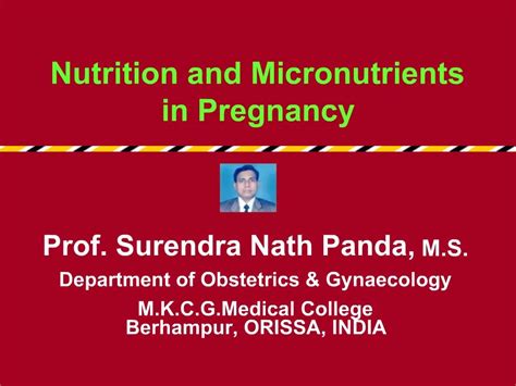 Ppt Nutrition And Micronutrients In Pregnancy Powerpoint Presentation