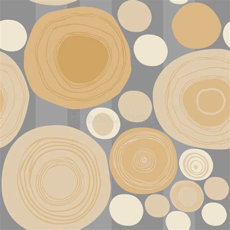 Wood Log Cuts Seamless Pattern Background Stock Vector Illustration