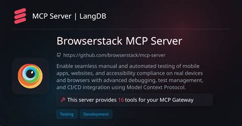Browserstack Mcp Server Mcp Server Langdb