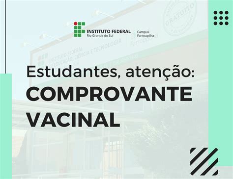 Estudantes Devem Comprovar Vacinação Contra A Covid 19 Campus Farroupilha