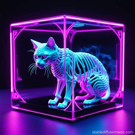 Cat Skeleton In Gelatinous Cube Stable Diffusion Online