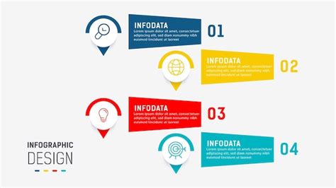 Premium Vector Four Step Infographic Element Design Vector Template