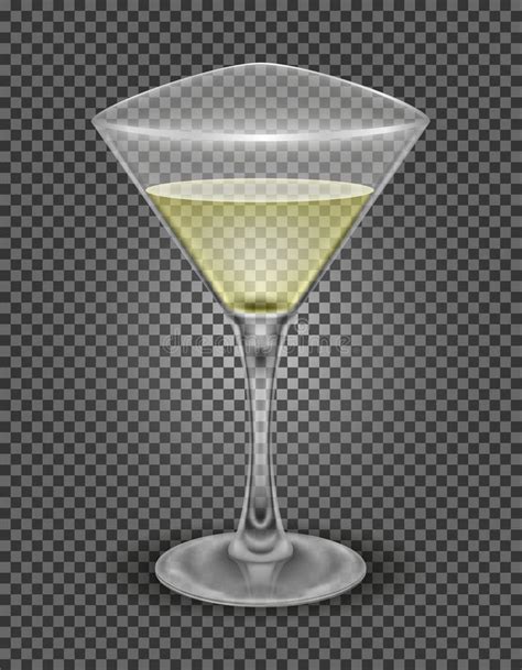 Martini Cocktail Alcoholic Drink Glass Vector Illustration Stock Vector