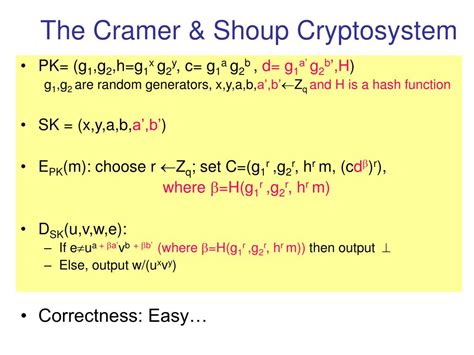 Ppt Cramer And Shoup Encryption Powerpoint Presentation Free Download