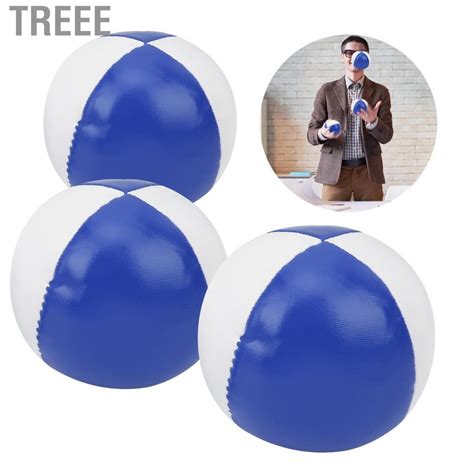 Treee 3 ชิ้น Pu หนัง Juggling Balls ในร่มแบบพกพาประสิทธิภาพการปฏิบัติ