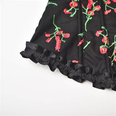 Victorian Gothic 8 Plastic Boned Ruffle Waist Cincher Body Shaper