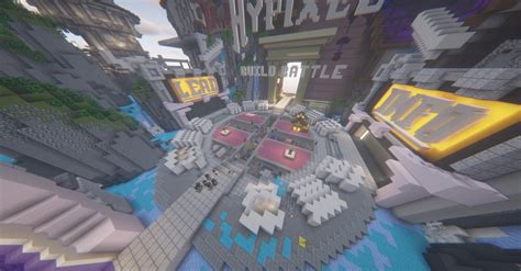 Hypixel Build Battle Lobby With And Without Shaders Rminecraft