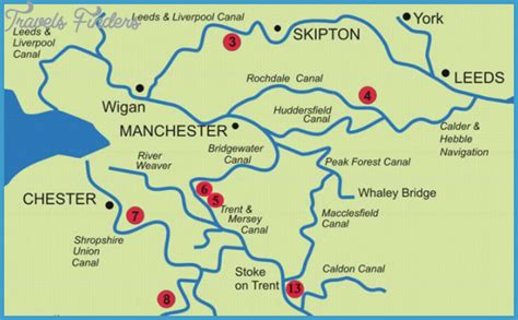 Canal System Uk Map Travelsfinderscom