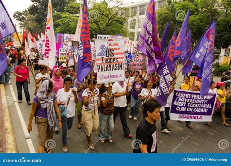 Protest During International Womens Day Celebration Manila
