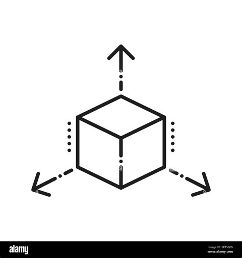 Cube Scale With Arrows Scalability Concept Icon Dimension Sign