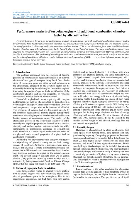 PDF Performance Analysis Of Turbofan Engine With Additional Combustion Chamber Fueled By