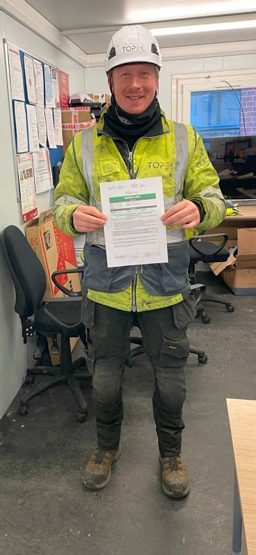 Topek Limited On Linkedin Great Start To The New Year For Ryan Awarded The First Green Card Of