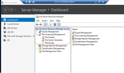 Manage File Server In Windows Server 2019 Using Fsrm