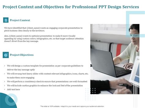 Corporate Ppt Design Project Context And Objectives For Professional