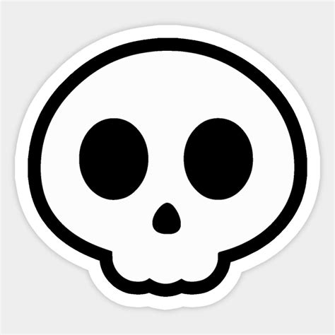 Cute Skull Sticker Skull Sticker Vinyl Sticker Design Black Stickers