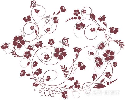 抽象花卉背景插画 正版商用图片1ccxct 摄图新视界
