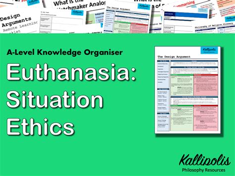 Euthanasia Situation Ethics Knowledge Organiser Teaching Resources