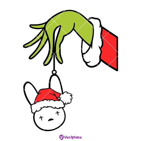 Bad Bunny Svg Grinch Hand Svg Christmas Svg Cut File Cricut Png