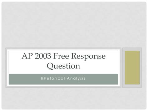 PPT AP Free Response Question PowerPoint Presentation Free Download ID