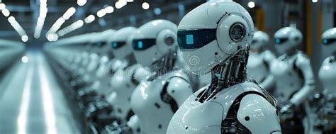 A Futuristic Robotic Assembly Line Showcasing Precision And Innovation Stock Illustration