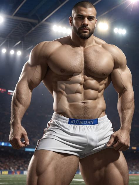 Muscle Footballer Ai Art By Yuliang Wu By Yuliangwuartgallery On