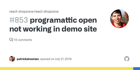 Programattic Open Not Working In Demo Site · Issue 853 · React