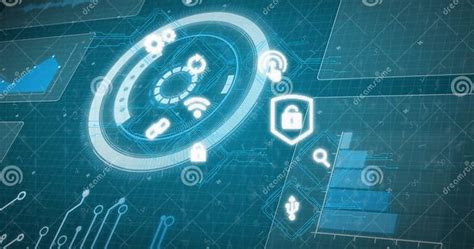 Image Of Multiple Digital Icons Over Interface With Data Processing