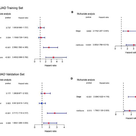 Forrest Plot Of The Univariate And Multivariate Cox Regression