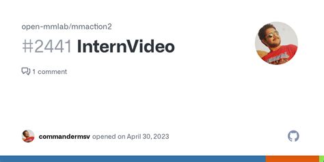 InternVideo Issue 2441 Open Mmlab Mmaction2 GitHub