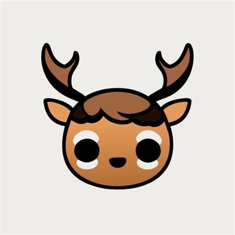 Premium Vector A Deer Head Logo The Smallest Flat Vector Logo With No Realistic Photo Details