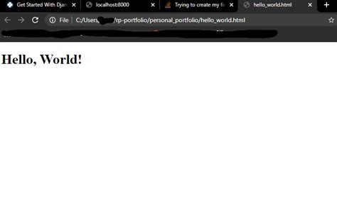 Python Trying To Create My First Django Webpage But Nothing Loads