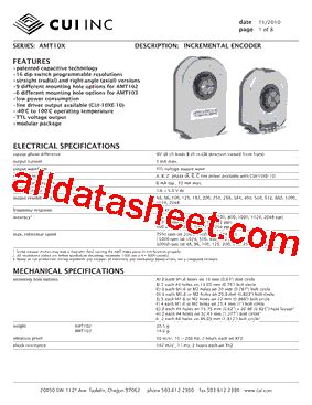 AMT V Datasheet PDF CUI INC