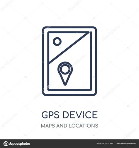 Gps Device Icon Gps Device Linear Symbol Design Maps Locations Stock Vector By ©coolvectorstock