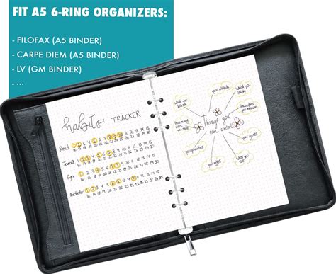 A5 Dot Grid Refill Paper For Filofax Notebook