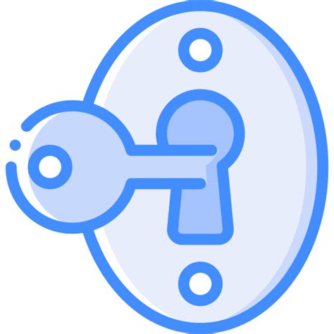 Keyhole Basic Miscellany Blue Icon