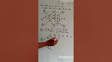 Writing The Tie Set Matrix From The Tree Of A Graph Youtube