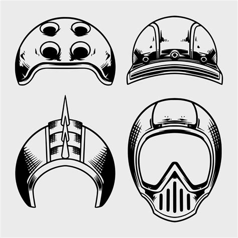 Cool And Detailed Classic Helmet Illustration 12027322 Vector Art At