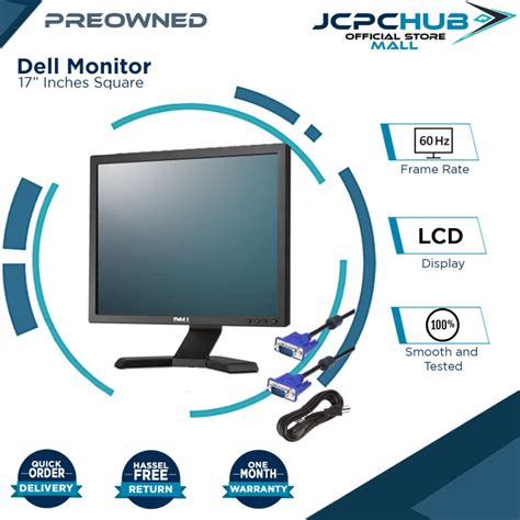 Dell Monitor 17 Inches Lcd Square Type Monitor Desktop Monitor