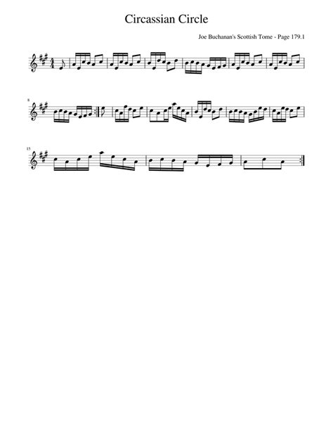 Circassian Circle Sheet Music For Piano Solo