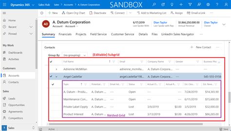 Nested Grids In Dynamics 365 Dynamics 365 Talk