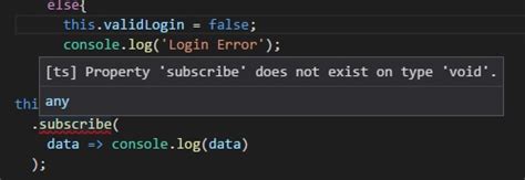 Property Subscribe Does Not Exist On Type Void In Angular Cli