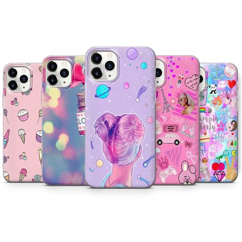 Girly Cute Phone Case Pink Food Cover For Iphone 7 8 Xs Etsy