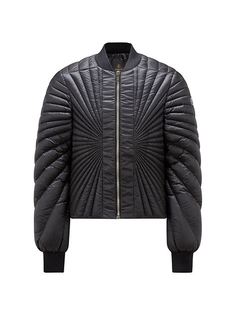 Rick Owens X Moncler Radiance Padded Down Flight Jacket Black