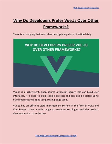 ppt why do developers prefer vue js over other frameworks powerpoint