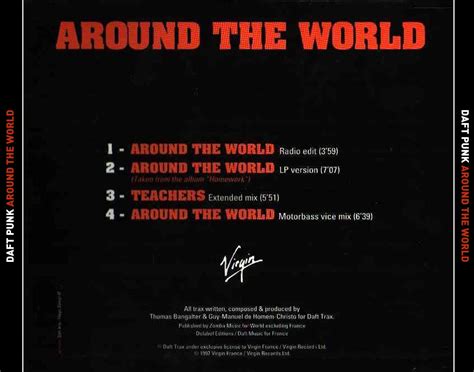 Caratulas De Cd De Musica Daft Punk Around The World Cd Single 1997